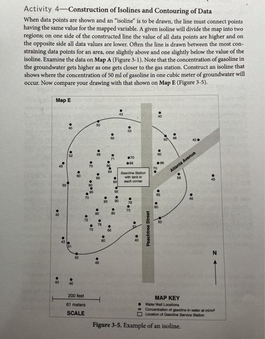 Solved Activity 4-Construction of Isolines and Contouring of | Chegg.com