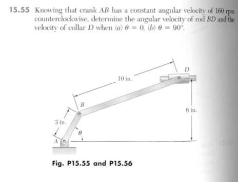 Solved Knowing that crank AB has a constant angular velocity | Chegg.com