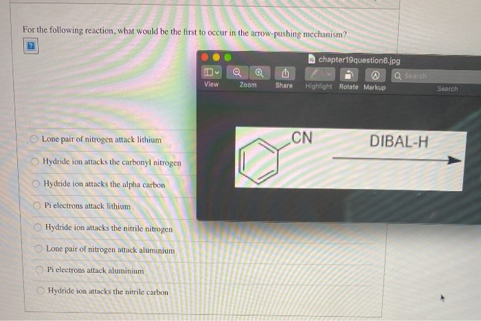 Solved For the following reaction, what would be the first | Chegg.com