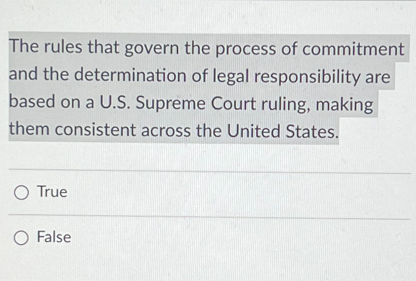 Solved The rules that govern the process of commitment and | Chegg.com