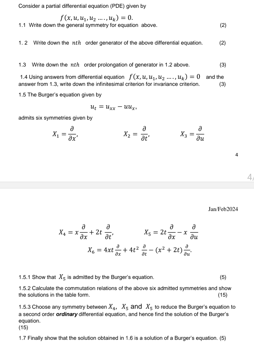 Solved Consider a partial differential equation (PDE) ﻿given | Chegg.com