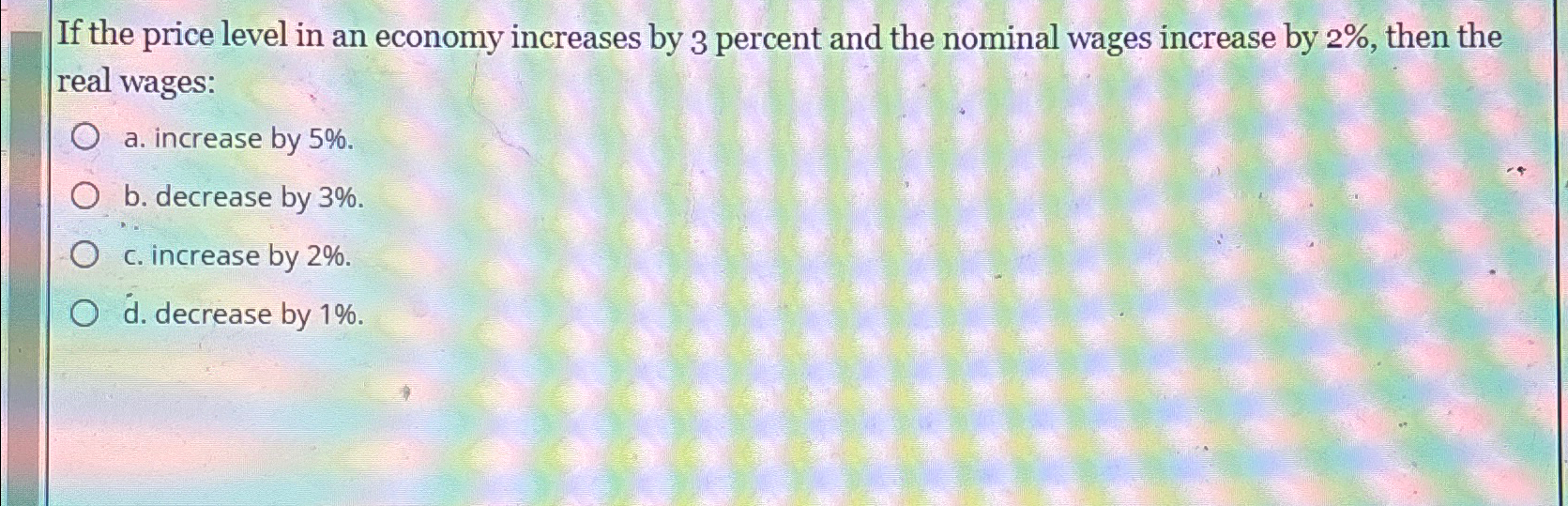 Solved If the price level in an economy increases by 3 | Chegg.com