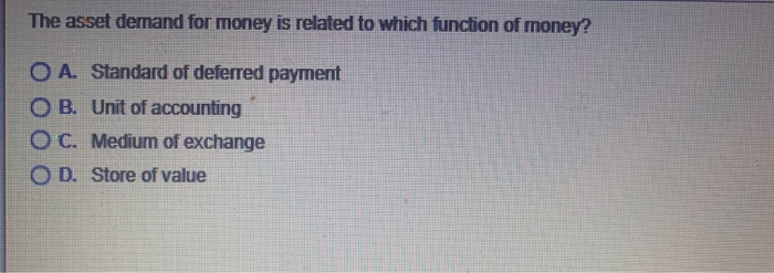 Solved The precautionary demand for holding money arises | Chegg.com
