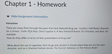 Solved Chapter 1 - ﻿HomeworkHide Assignment | Chegg.com