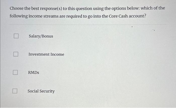 Solved Choose the best response(s) to this question using | Chegg.com