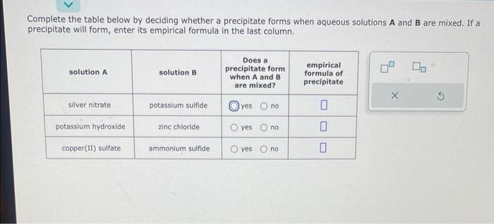 [Solved]: Complete the table below by deciding whether a pr