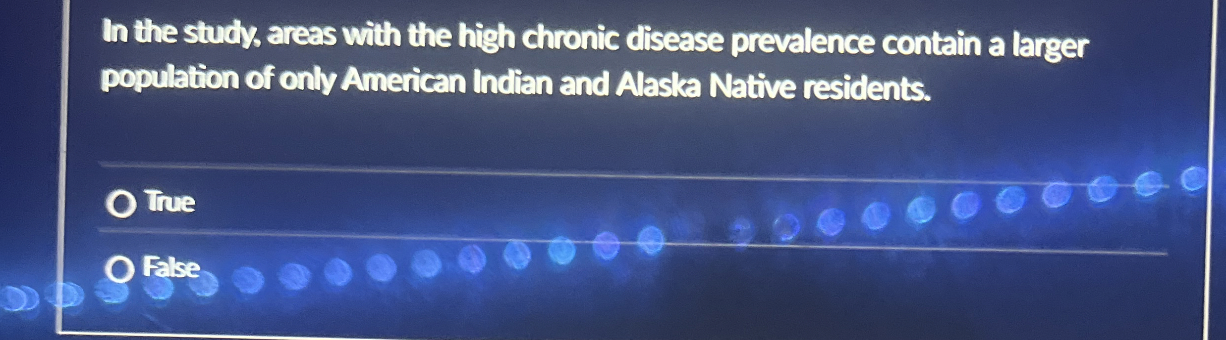 Solved In the study, areas with the high chronic disease | Chegg.com