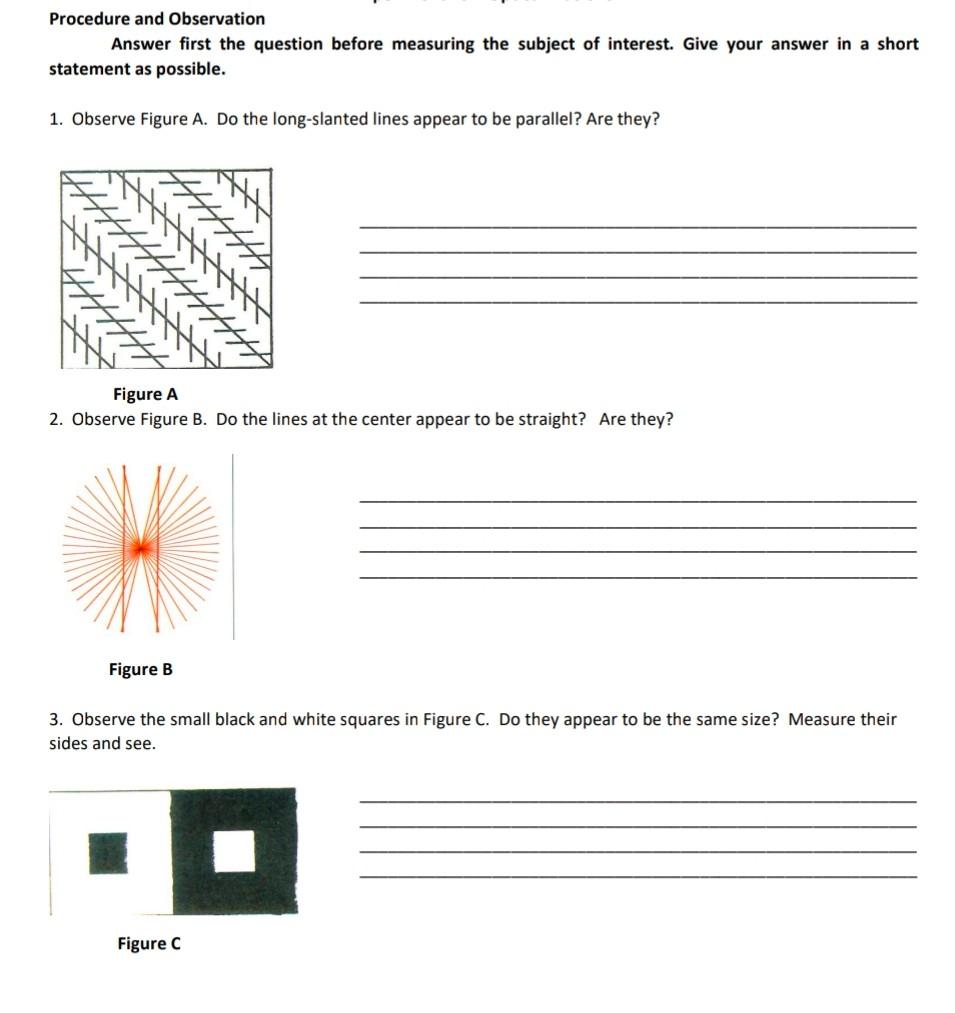 Solved Procedure and Observation Answer first the question | Chegg.com