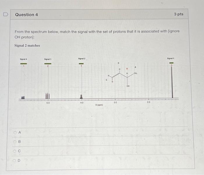 Solved Choose the correct splitting pattern of the protons | Chegg.com