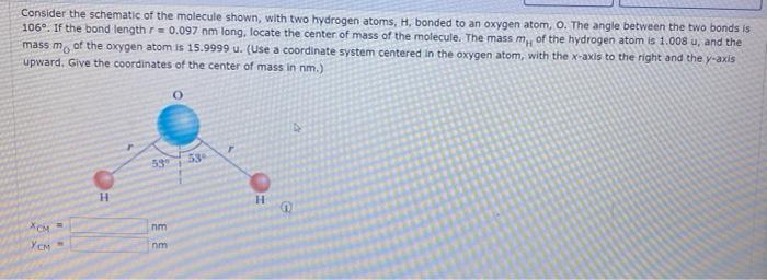 Solved Consider the schematic of the molecule shown, with | Chegg.com