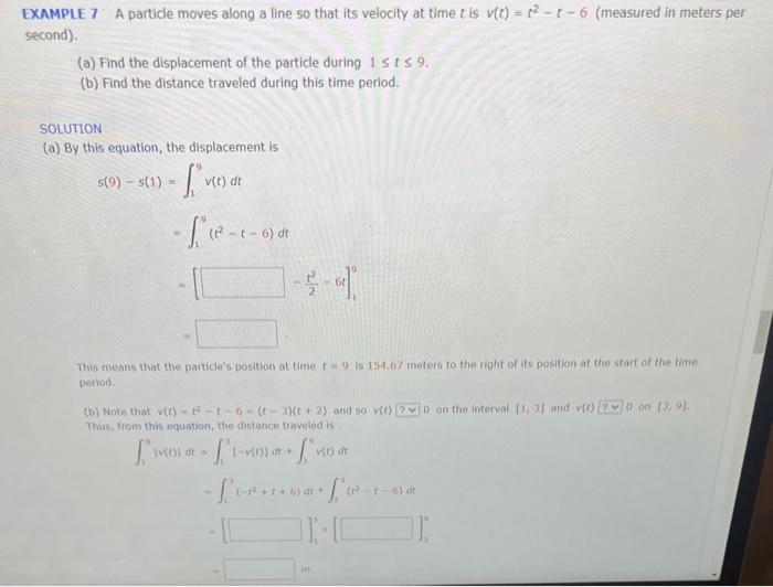 Solved EXAMPLE 7 A particle moves along a line so that its | Chegg.com