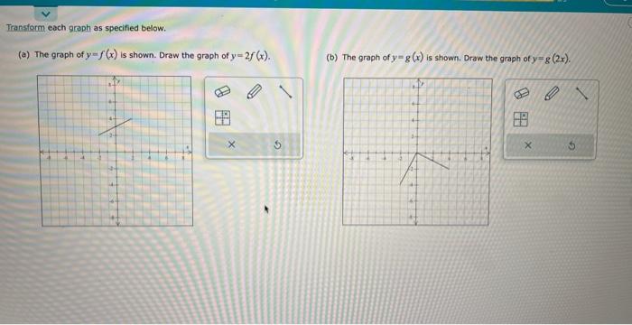 Solved Transform Each Graph As Specified Below A The 