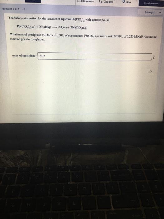 Solved Resources LX Give Up? Hint Check Answer Question 1 of | Chegg.com