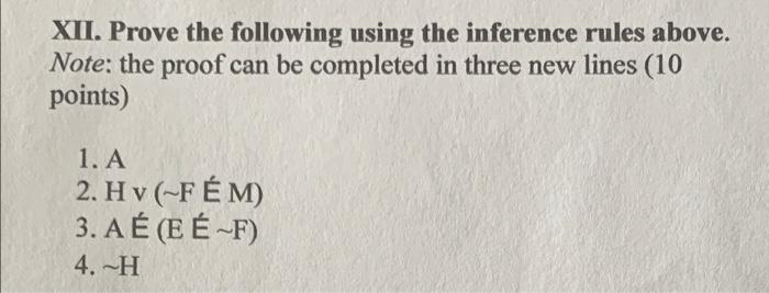 Solved Intro To Logic: Prove the following using the | Chegg.com
