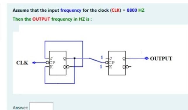 Solved Assume that the input frequency for the clock | Chegg.com