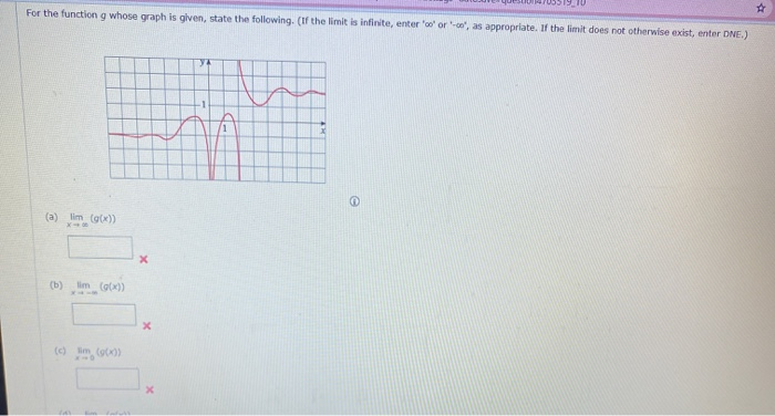 Solved For the function g whose graph is given, state the | Chegg.com