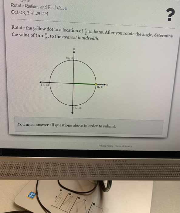 Solved Rotate Radians and Find Value ? Oct 08, 3:41:29 PM | Chegg.com