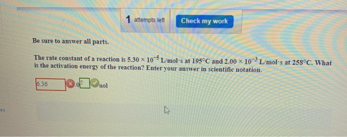Solved 1 attempts left Check my work Be sure to answer all | Chegg.com