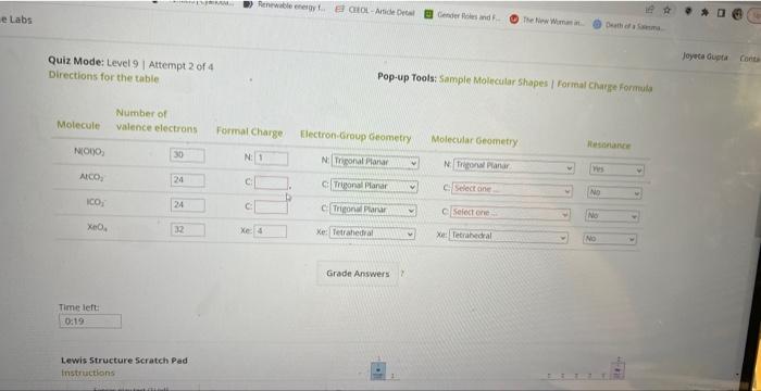 Quiz Mode: Level9 | Attempt 2 of 4 Directions for the | Chegg.com
