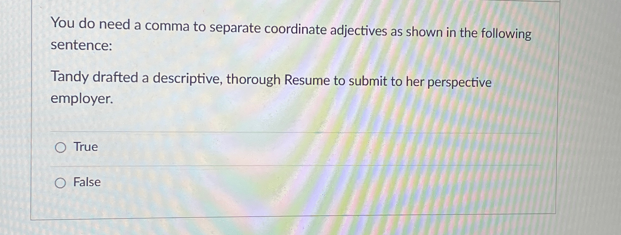 Solved You do need a comma to separate coordinate adjectives | Chegg.com