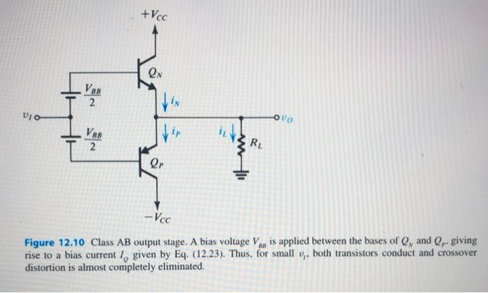Solved 12.21 For the class AB output stage considered in | Chegg.com