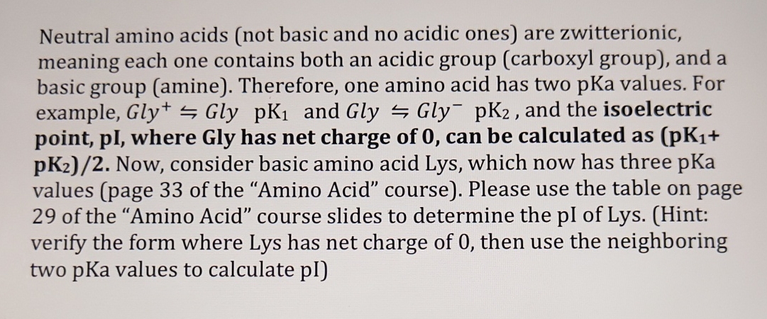Solved Neutral amino acids (not basic and no acidic ones) | Chegg.com