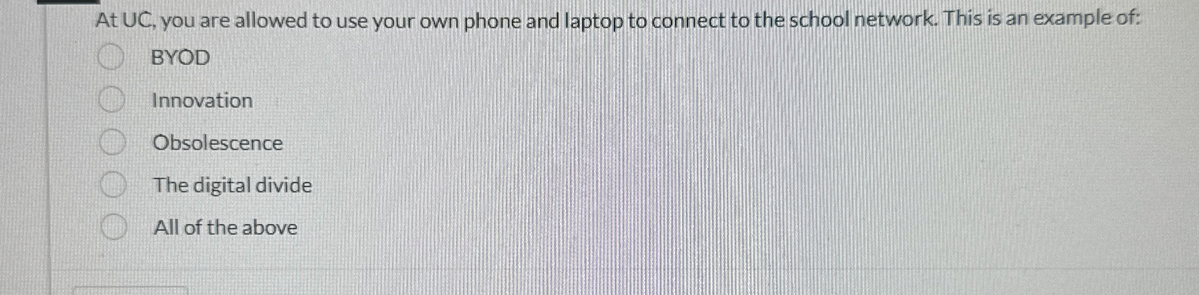 Solved At UC, ﻿you are allowed to use your own phone and | Chegg.com