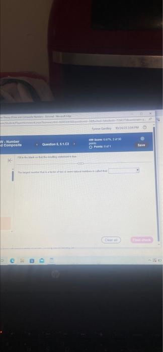 Solved per Theory: Prime and Composite Numbers - Personal - | Chegg.com