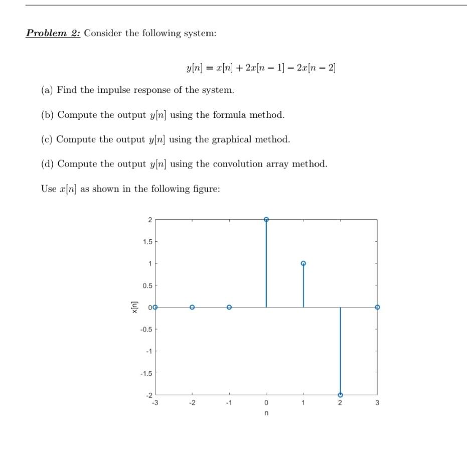 Solved Problem 2: Consider the following system: | Chegg.com
