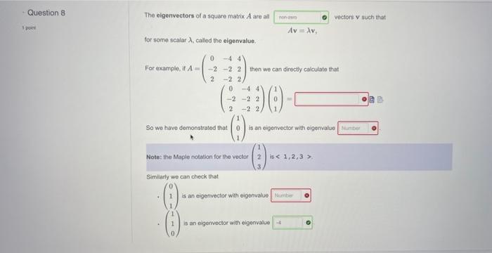Solved The eigenvectors of a square matrix A are all vectors | Chegg.com