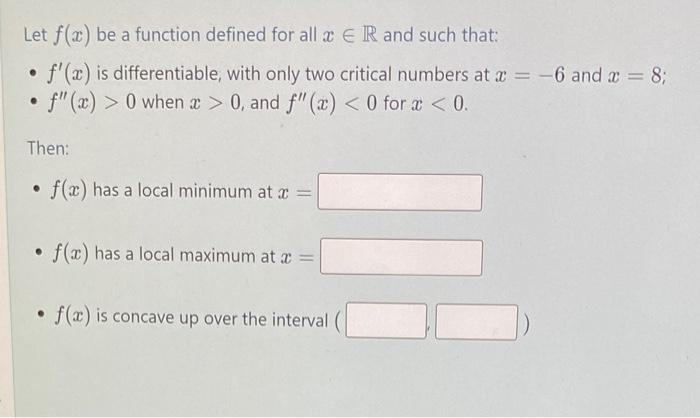 Solved Let f(x) be a function defined for all x∈R and such | Chegg.com