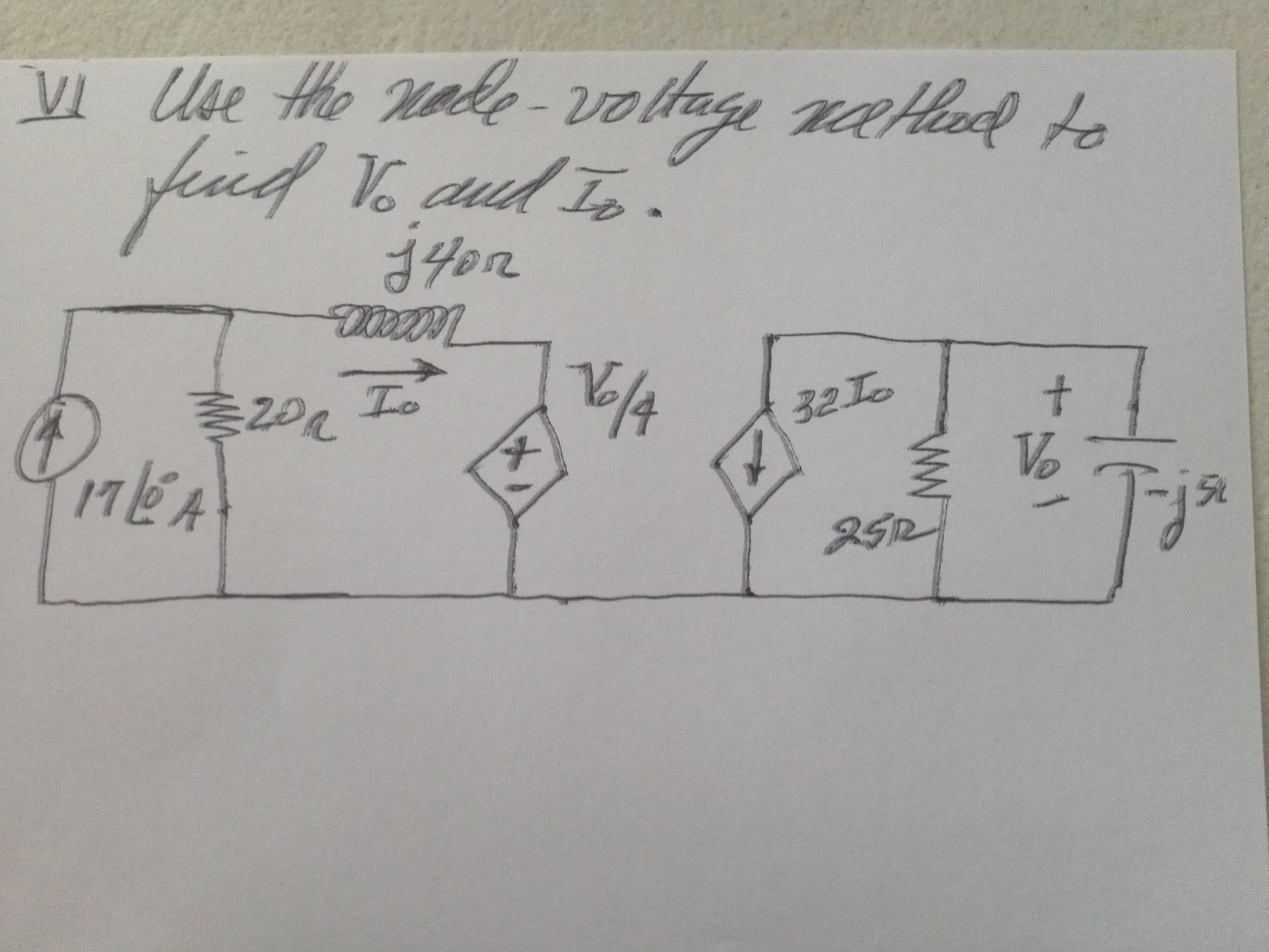 Use The Node-voltage Method To Find Vo And Io | Chegg.com