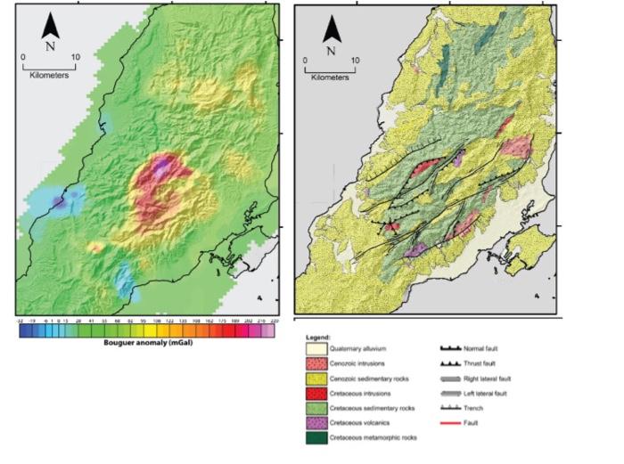 Solved In this Anomaly Map, make a geophysical signatures | Chegg.com