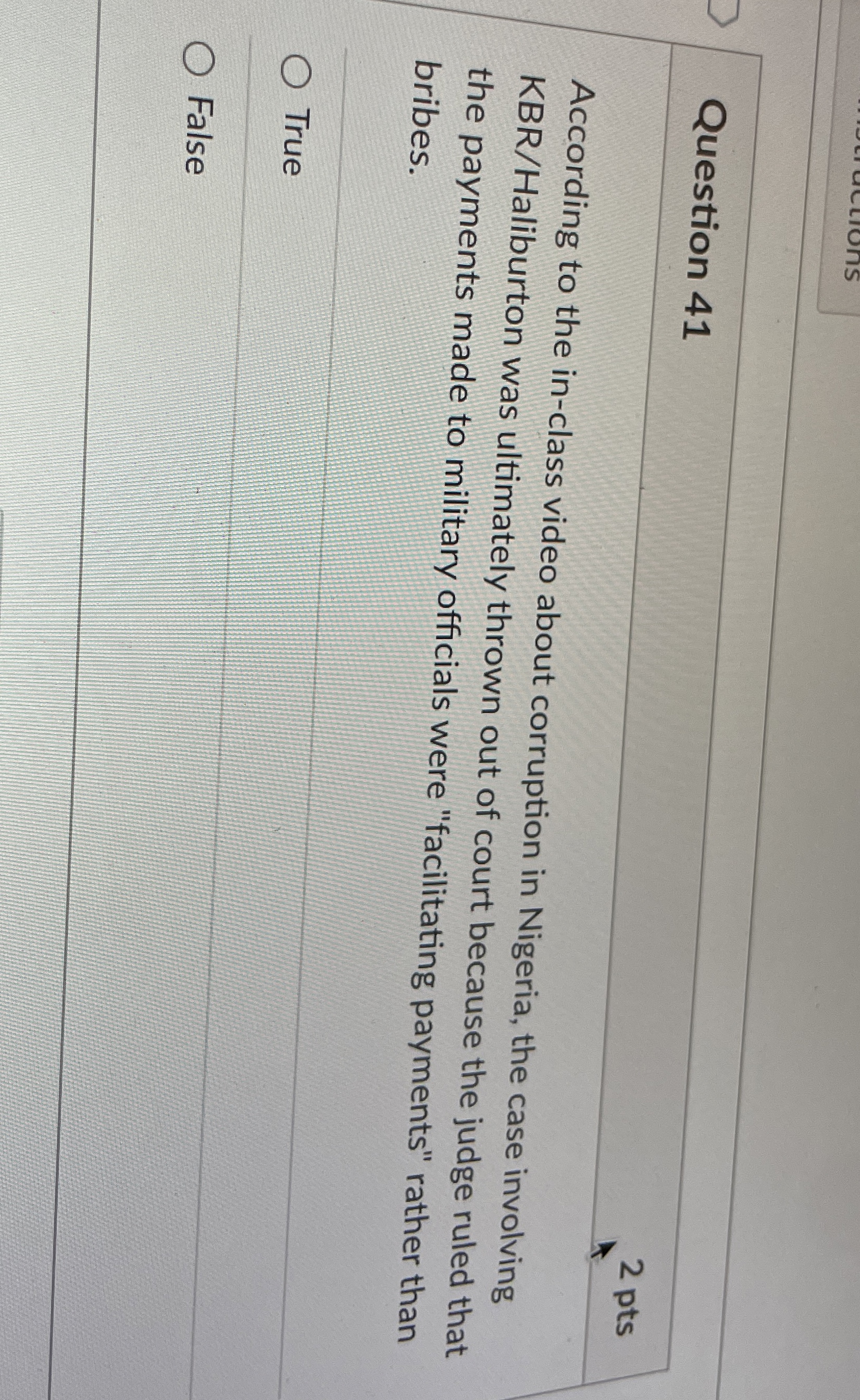 Solved Question 412 ﻿ptsAccording to the in-class video | Chegg.com