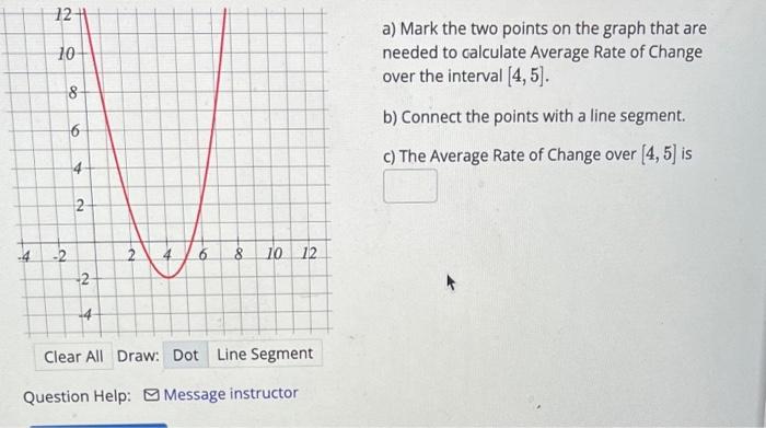 Solved a) Mark the two points on the graph that are needed | Chegg.com