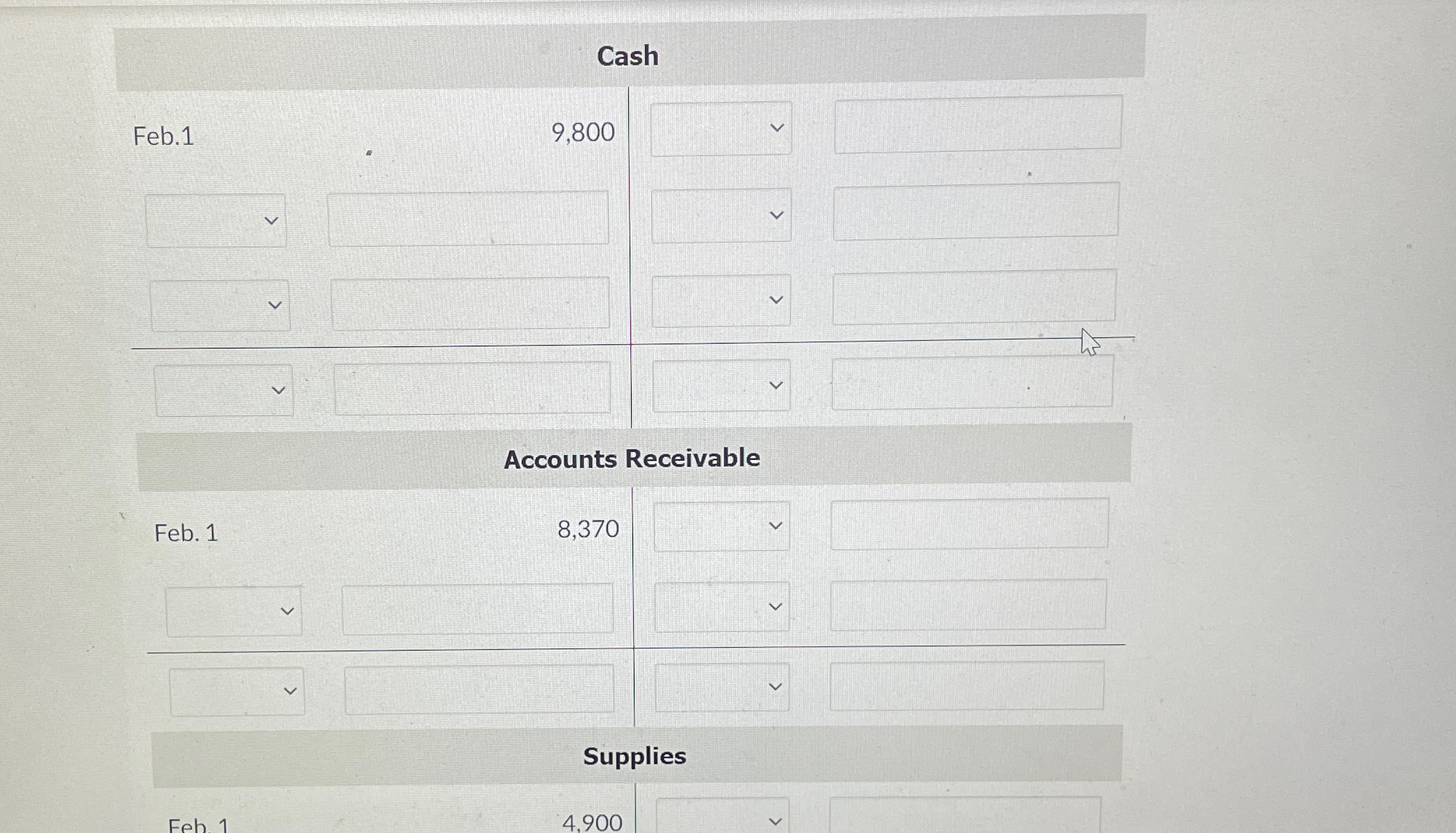 Solved Post the following February journal entries to the | Chegg.com