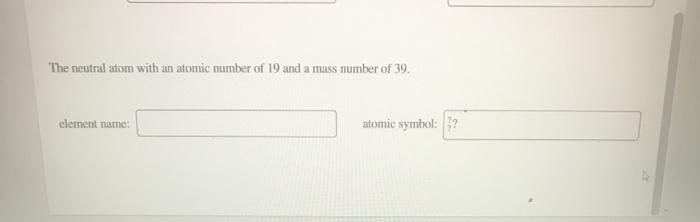 Solved Using the periodic table, identify the name and | Chegg.com