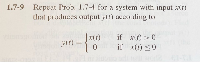 Solved 1.7-4 Input voltage x(t) applied to an inverting | Chegg.com