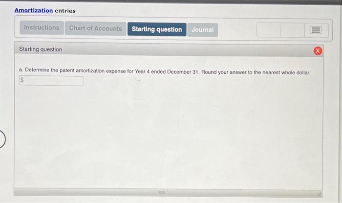 Solved Amortization entries Instructions Chart of Accounts | Chegg.com