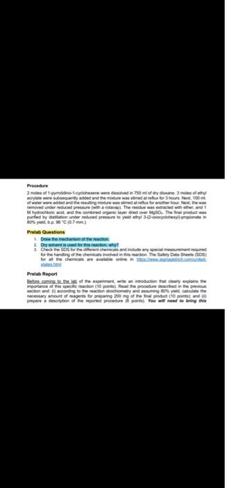 Solved need help with prelab questions. please show all | Chegg.com