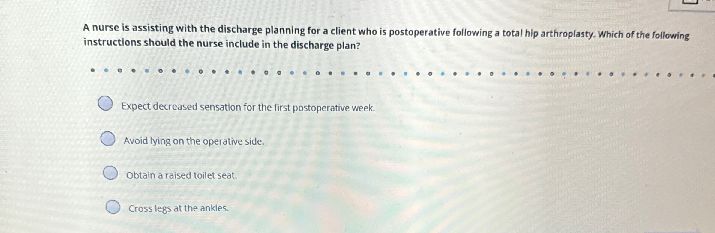 Solved A nurse is assisting with the discharge planning for | Chegg.com