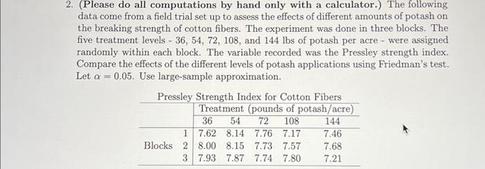 (Please do all computations by hand only with a | Chegg.com