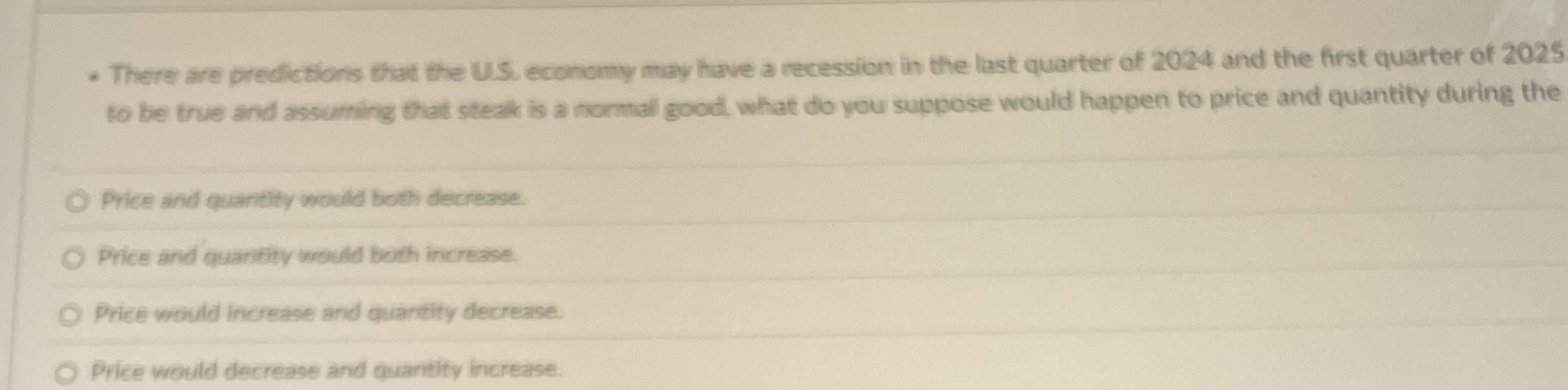 Solved There are predictions that the US. ﻿economy may have | Chegg.com