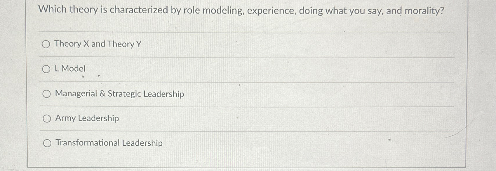 Solved Which theory is characterized by role modeling, | Chegg.com