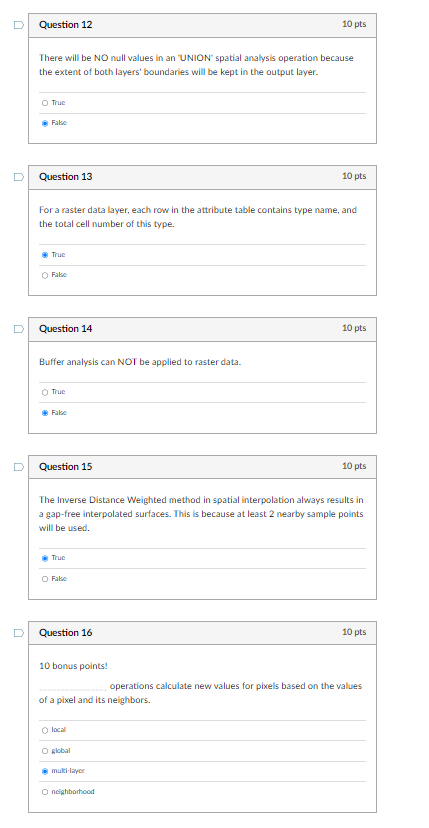 Solved Question 12There will be NO null values in an 'UNION' | Chegg.com