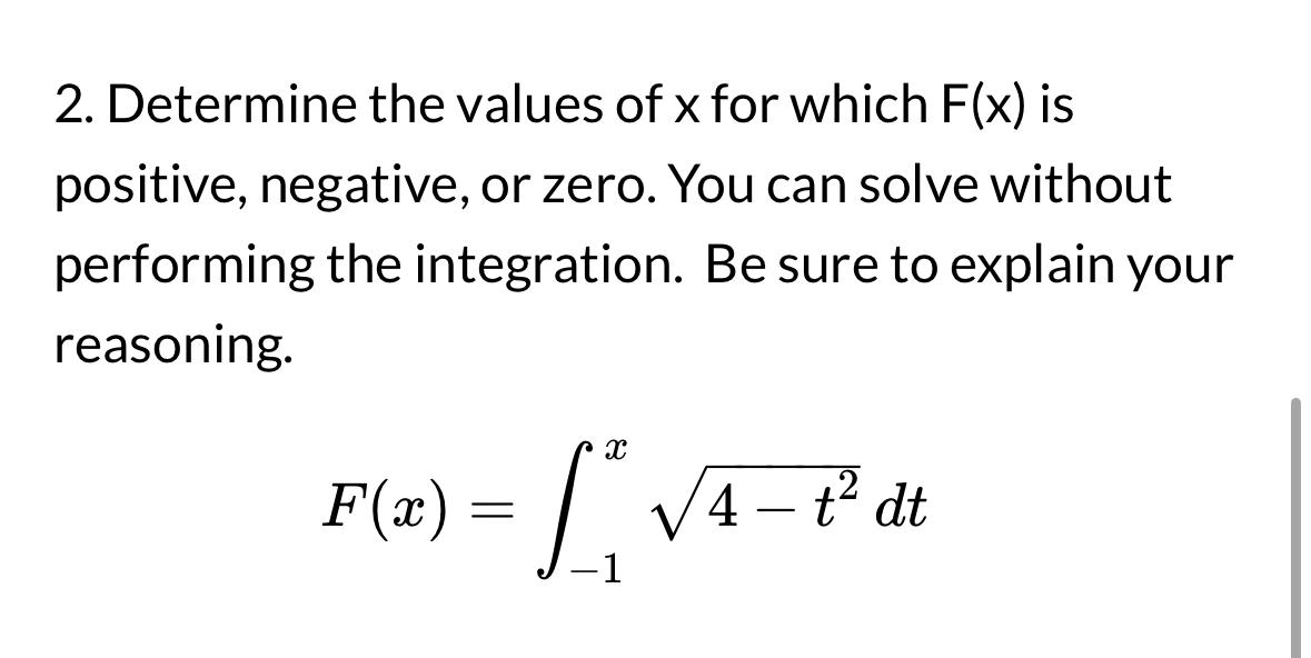 Solved Determine the values of x ﻿for which F(x) ﻿is | Chegg.com