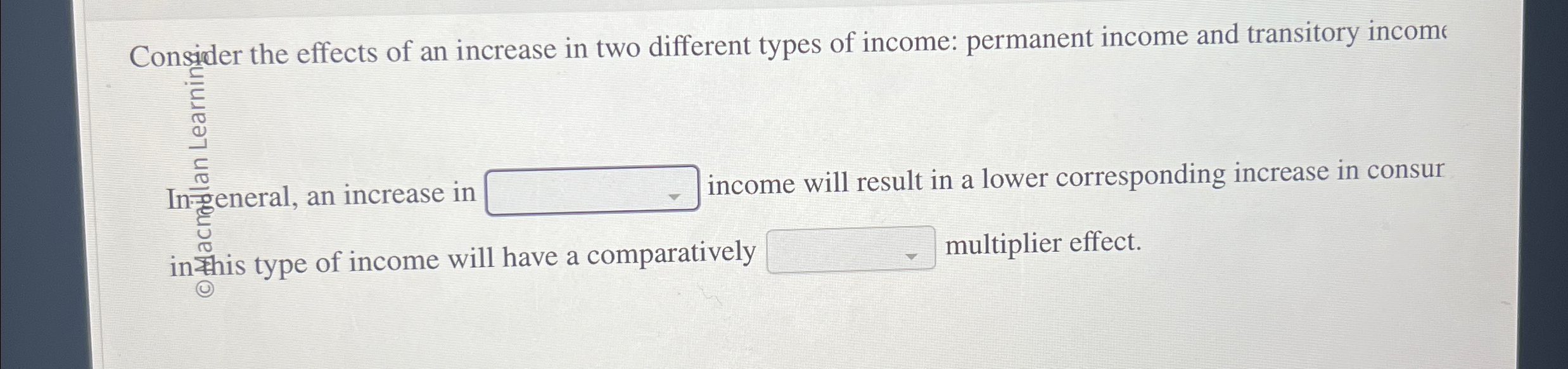 Solved Consider the effects of an increase in two different | Chegg.com