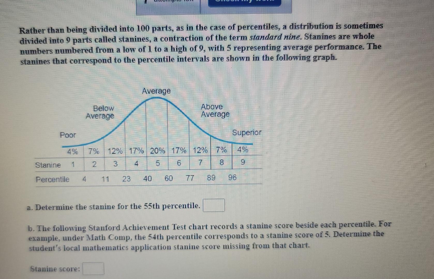 Solved Rather than being divided into 100 parts, as in the | Chegg.com