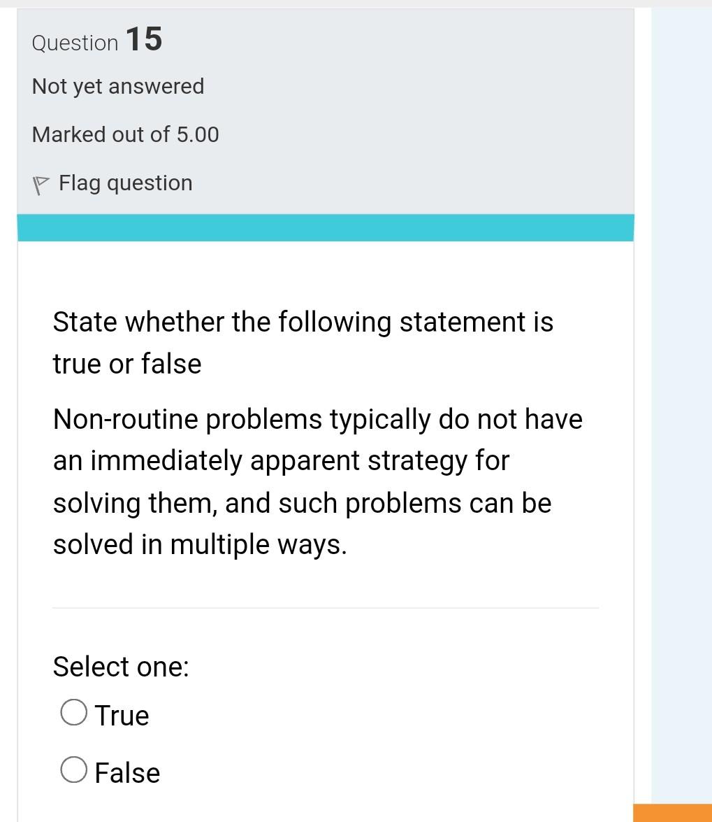 Solved Non-routine problems engage learners passively in | Chegg.com