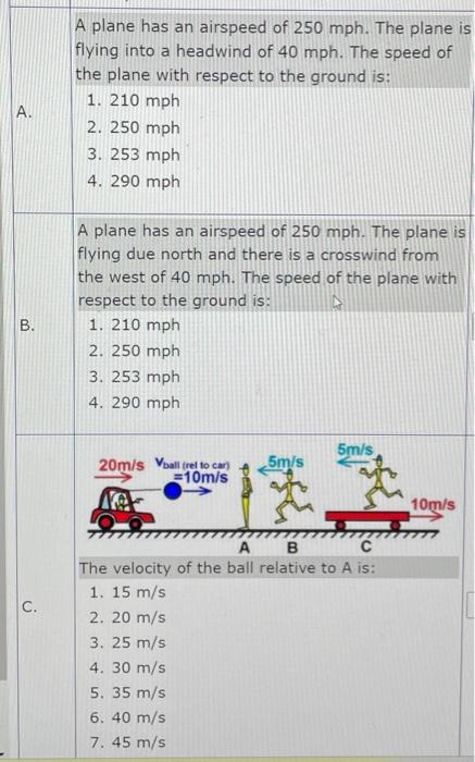 Solved A plane has an airspeed of 250mph. The plane is | Chegg.com